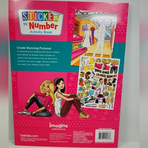 Barbie | Toys | Barbie Sticker By Number Activity Book | Poshmark
